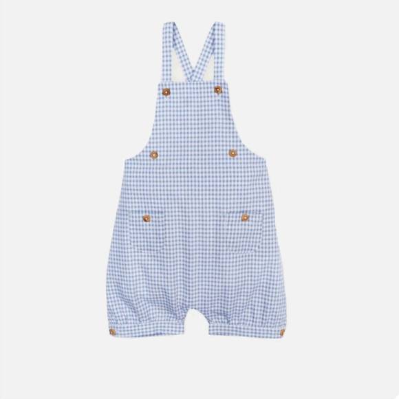 MARIE PUCE | Bottoms | New Marie Puce Baby Boys Gingham Jumpsuit In ...